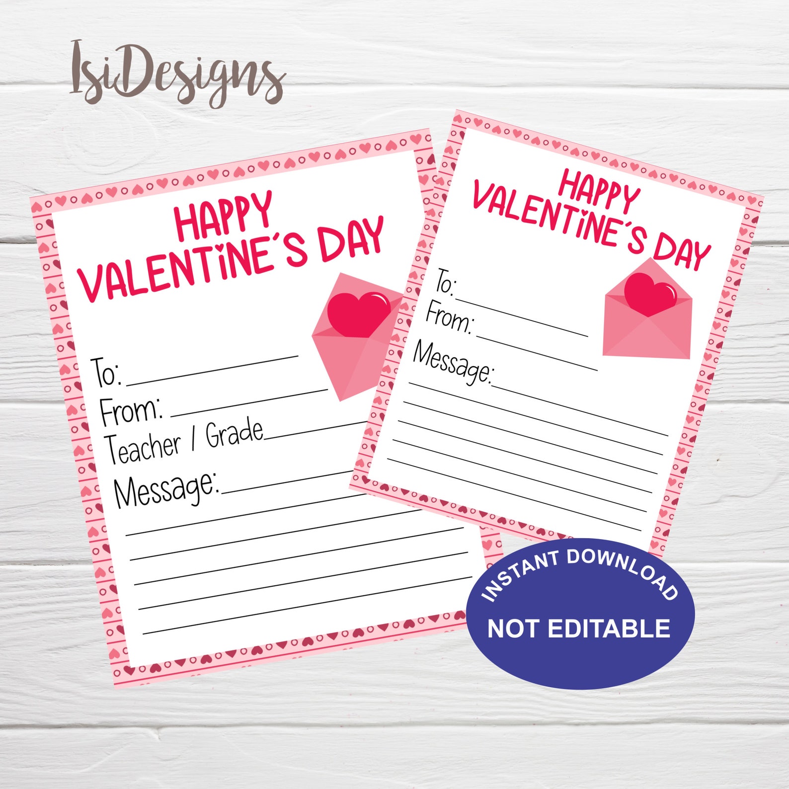 Valentine's Day Grams Cards Candy Grams Instant | Etsy