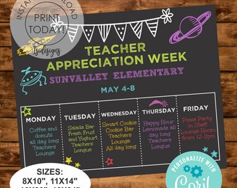 EDITABLE Jungle Themed Teacher Appreciation Week Itinerary - Etsy UK