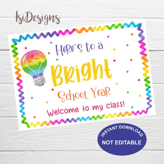 Welcome To My Class Teacher Postcard, Instant Download, Teacher ...