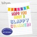 Slap Bracelet Gift Tag, Printable Slappy Summer School Tags, Instant ...