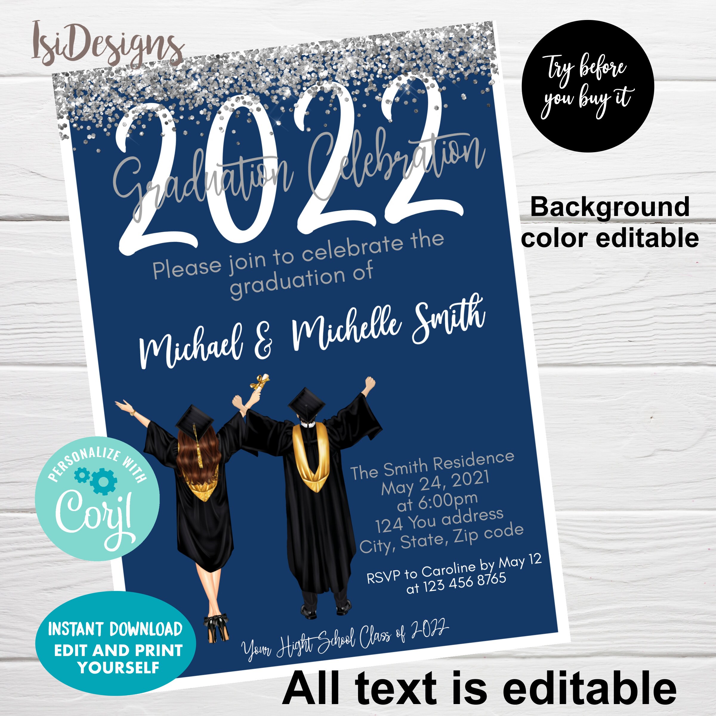 2022 Graduation Invitations Templates