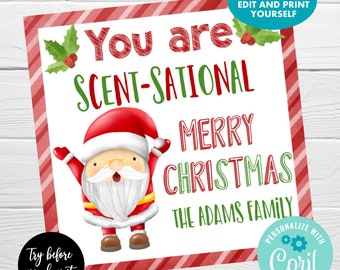 Scent-sational Teacher Christmas Printable Tag Lotion Gift - Etsy