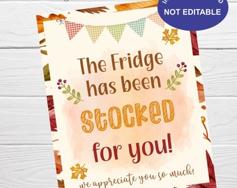 Stock the Fridge Teacher Appreciation Sign - Etsy