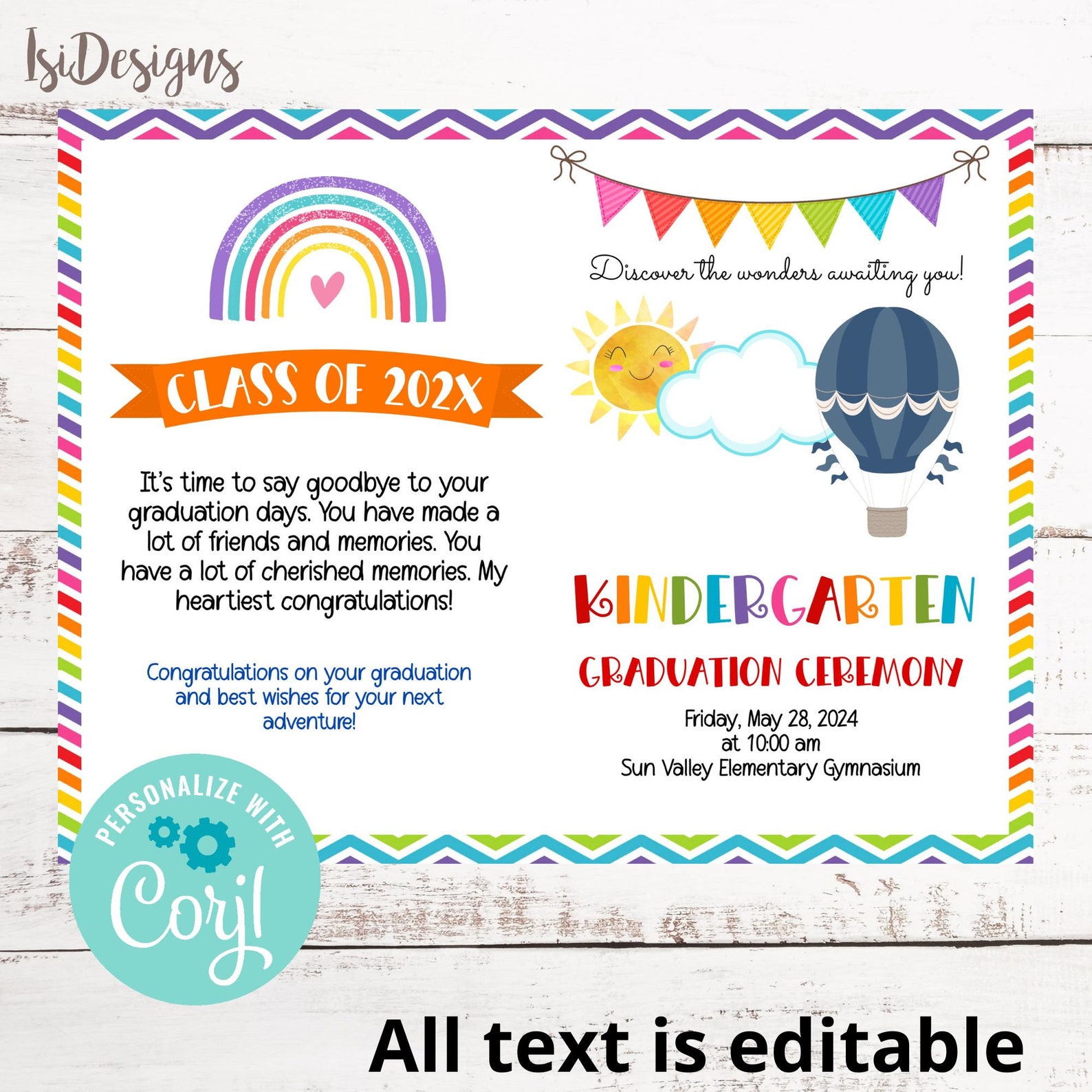 Preschool Graduation Ceremony Program, Editable Kindergarten Ceremony ...