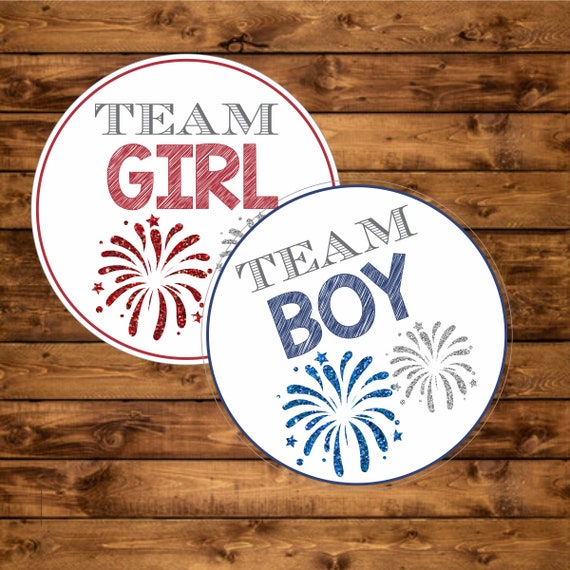 Team Girl, Team Boy Printable Labels, Gender Reveal Party Stickers ...