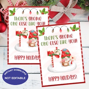Christmas Gift Tags There's Gnome Like You Gift Tags Printable Holiday ...