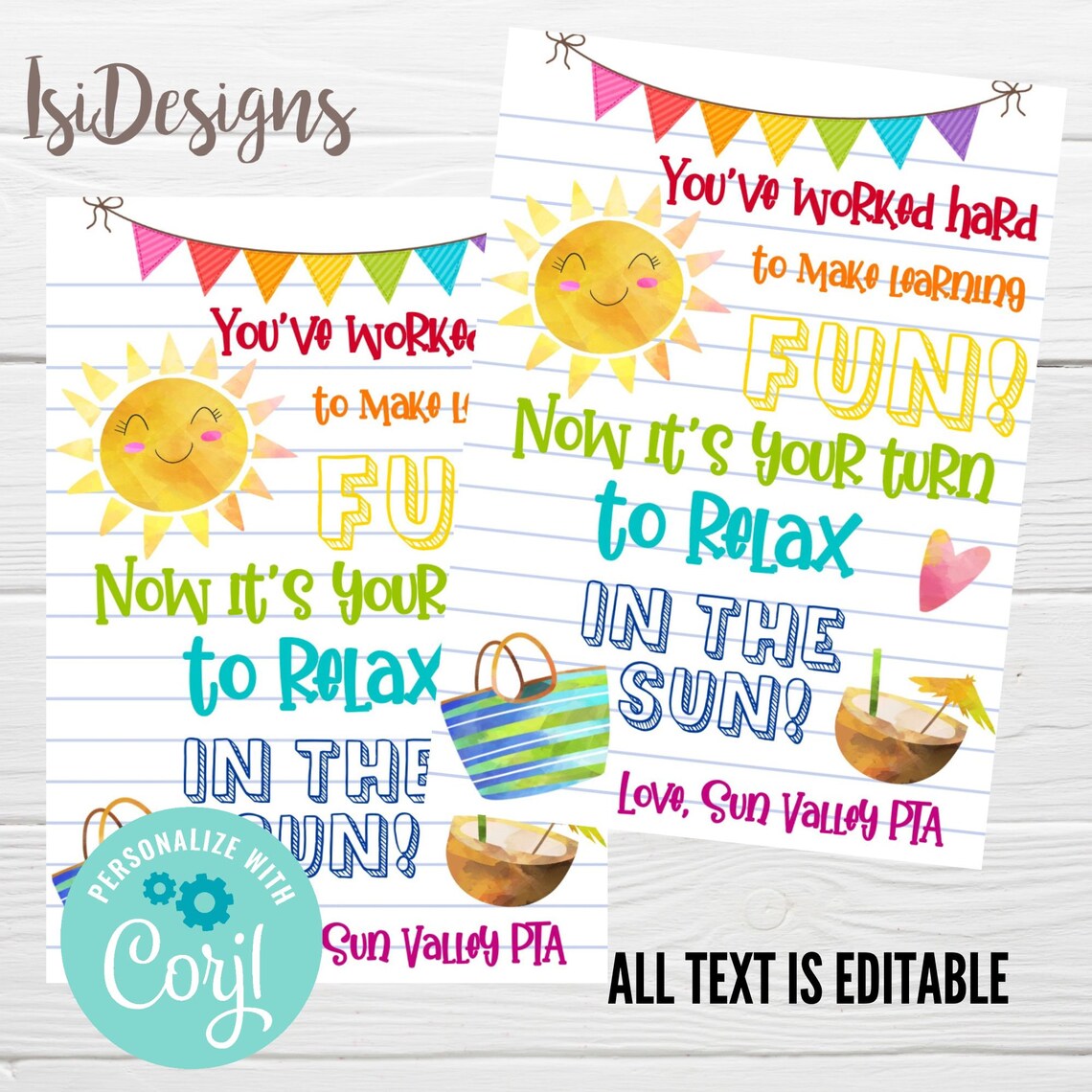 Editable Teacher Gift Tags, You've Worked Hard to Make Learning Fun ...