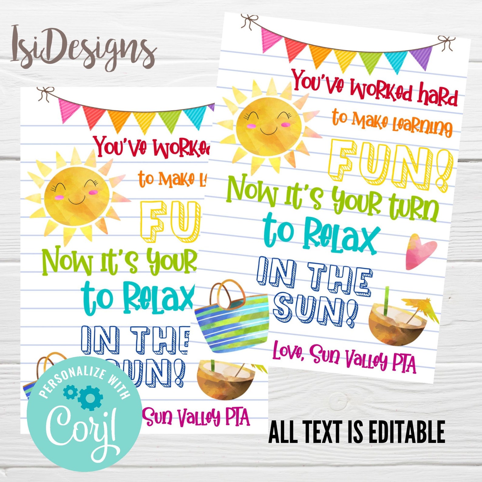 Editable Teacher Gift Tags, You've Worked Hard to Make Learning Fun ...