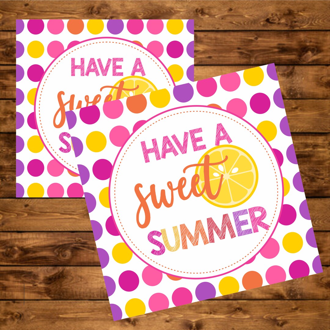Printable Favor Tag, End of School Year, Party Favor Tags, Instant ...