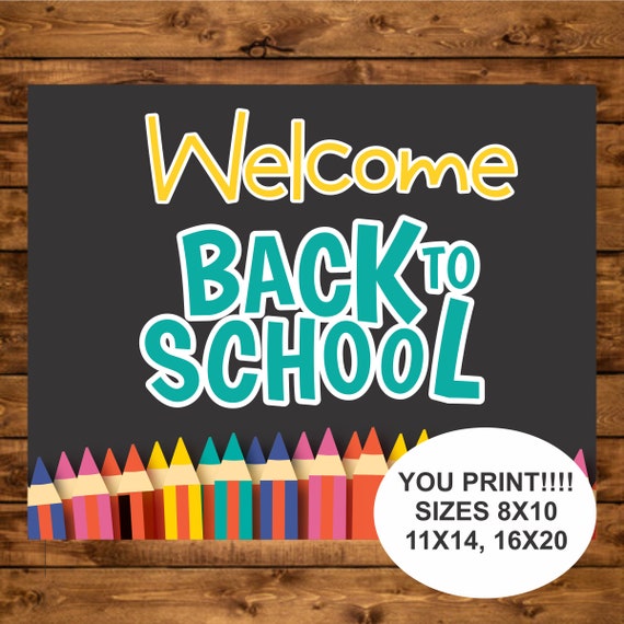 Welcome Back Classroom Sign, Instant Download, Back to School Printable ...