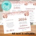 Rose Gold Graduation Ceremony Program Editable Template, College ...