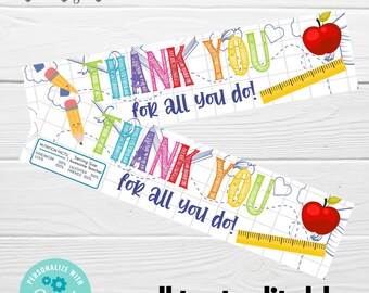 Editable Teacher Appreciation Water Bottle Labels, PTA PTO Drinking ...