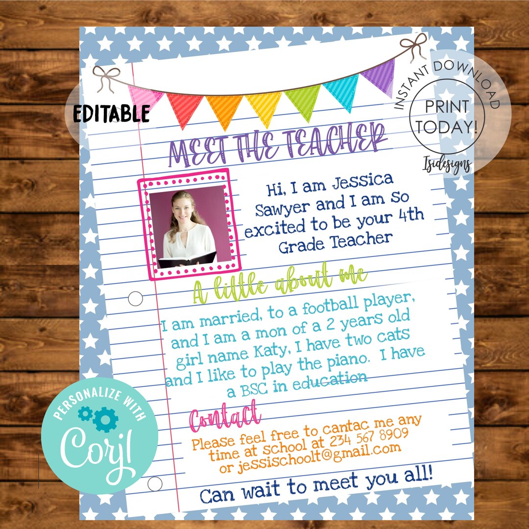 Editable Meet the Teacher, Welcome Students, Back to School, Open House ...