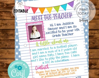 Back to School Editable Meet the Teacher Newsletter Open | Etsy