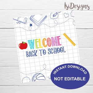Back to School Candy Wrap, Instant Download, PTA PTO Welcome Back ...