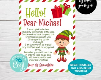 Elf Arrival & Departure Letters - Etsy