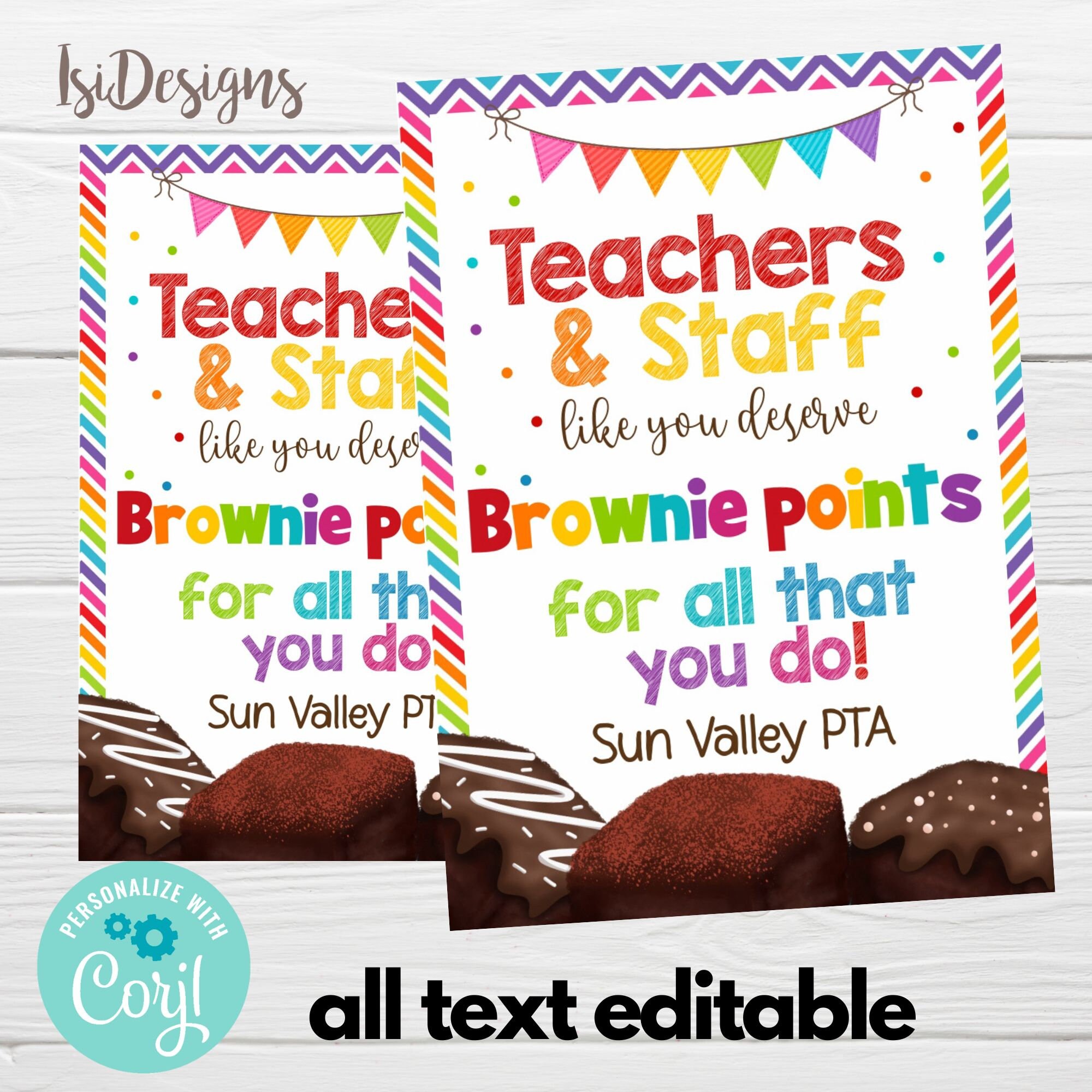Teachers and Staff Like You Deserve Brownie Points, Brownie Teacher ...