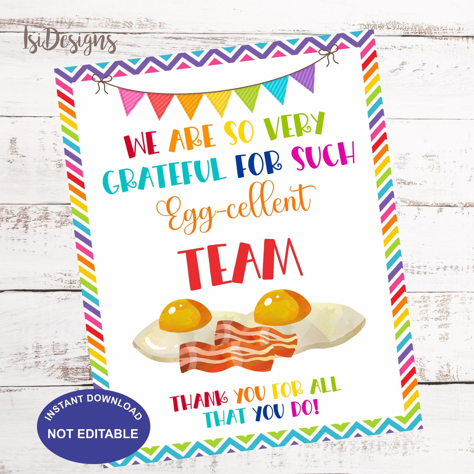 Appreciation Week Printable Sign, Egg-cellent Team Appreciation Week Printable Sign, School ...
