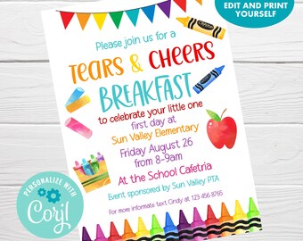 EDITABLE Back to School Breakfast Printable PTA Flyer School - Etsy
