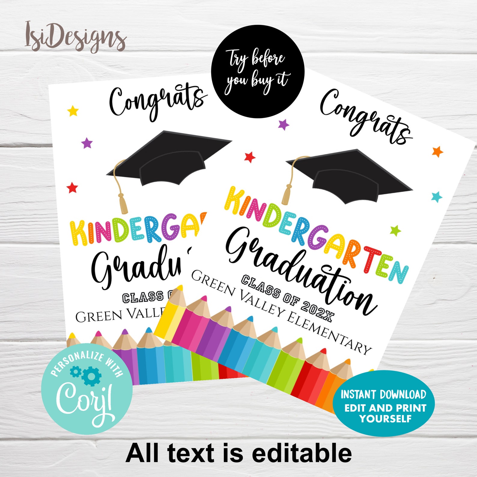Graduation Gift Tags Instant Download Congrats Preschool - Etsy