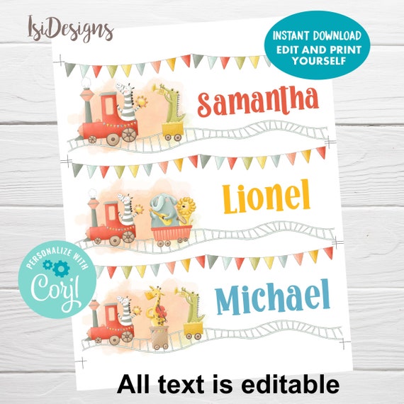 EDITABLE Desk Name Labels, Kindergarten Name Labels, Cubby Label, Name ...