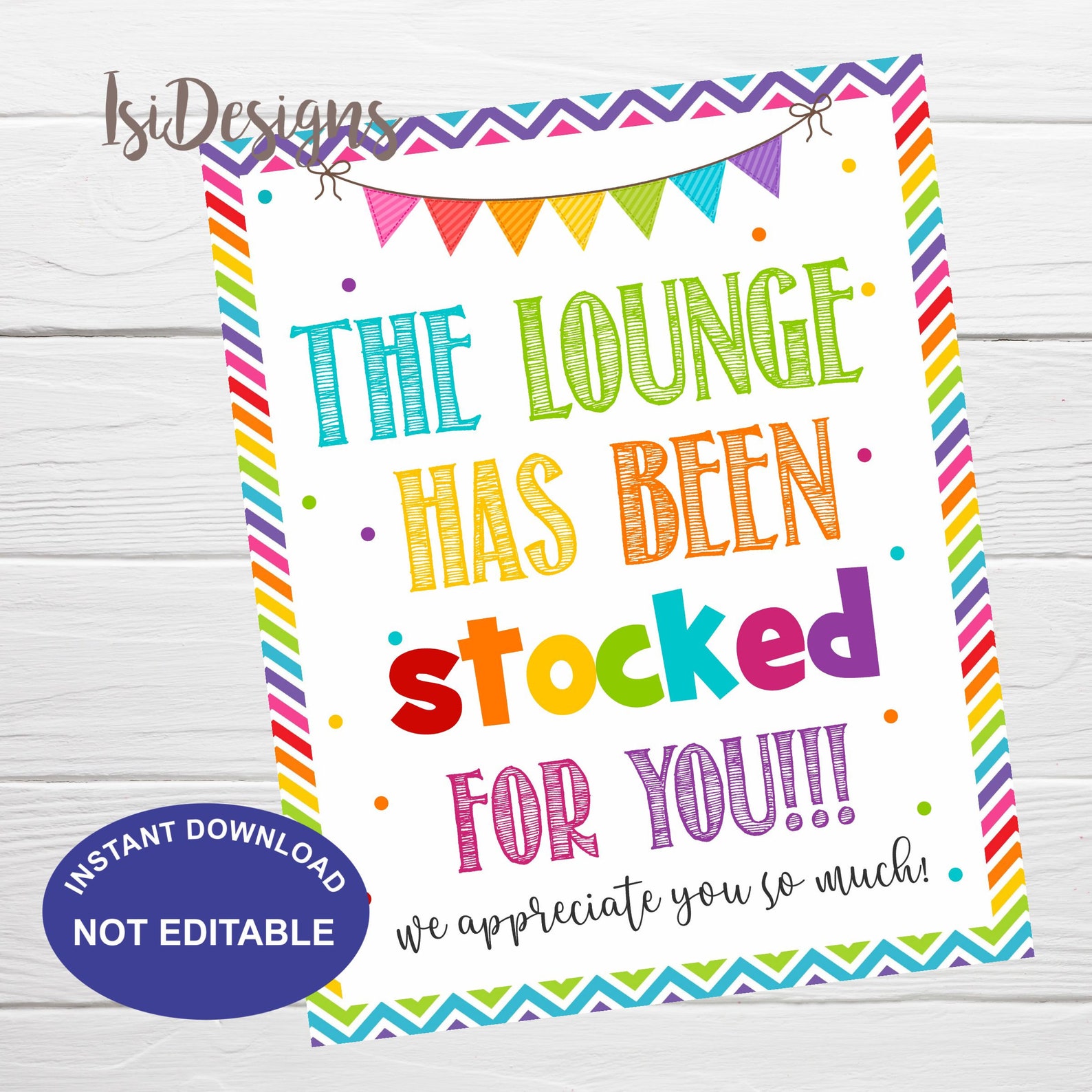 Teacher's Lounge Sign the Lounge Has Been Stocked for - Etsy