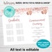 Rose Gold Graduation Ceremony Program Editable Template, College ...