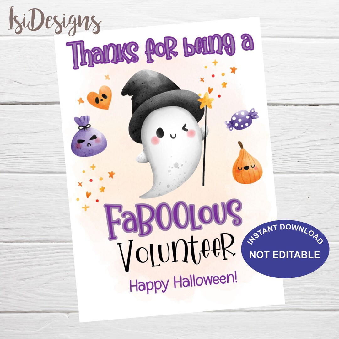 Halloween Thank You Tags, Appreciation Thank You for Being a Fabulous ...