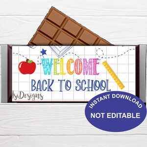 Back to School Candy Wrap, Instant Download, PTA PTO Welcome Back ...