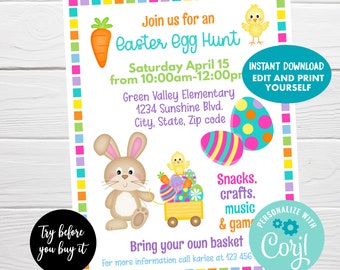 Editable Spring Fling Flyer Instant Download Fundraiser | Etsy