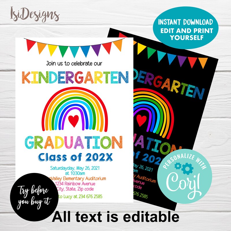 Rainbow Graduation - Etsy