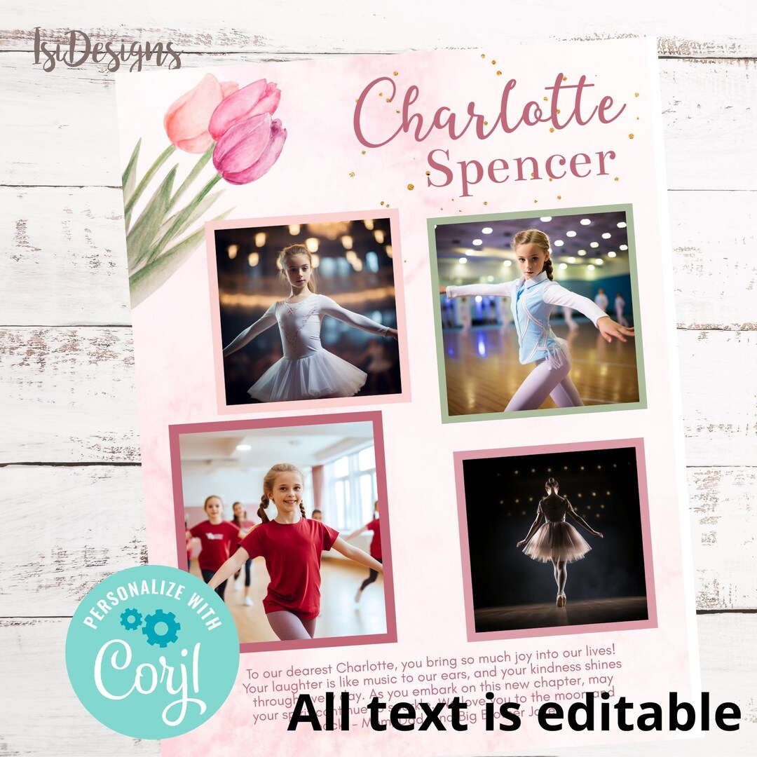 Dance Recital Program Ad, Editable Yearbook Ad Full Page, Pre-school ...