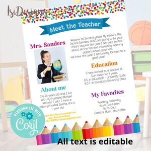 Editable Meet the Teacher Newsletter, All About My Teacher Flyer ...