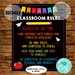 Chalkboard Classroom Rules, Instant Download, Editable Classroom ...