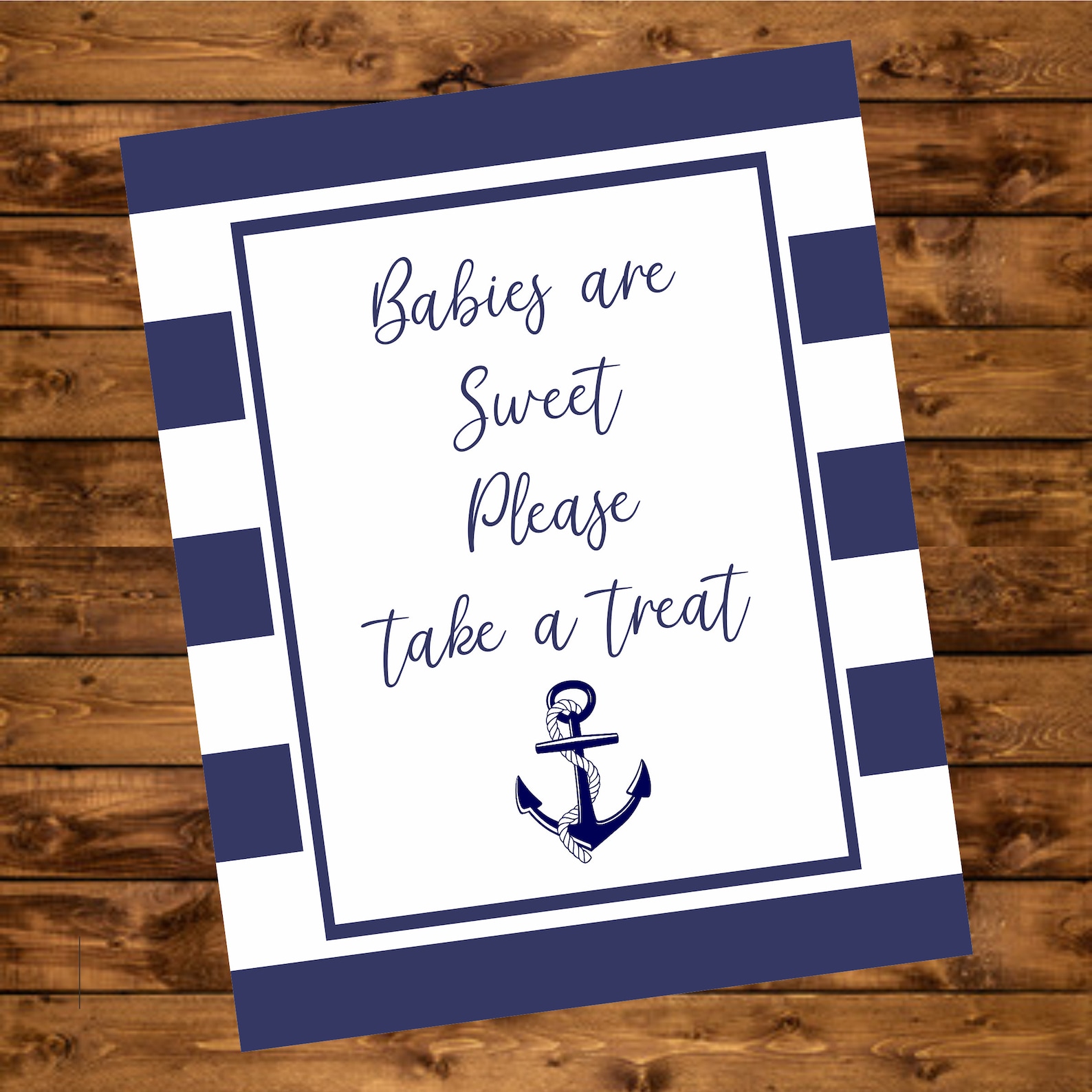 Nautical Baby Shower Signs, Printable Nautical Navy Anchor Signs ...