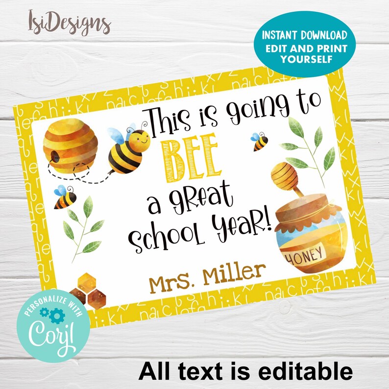 Back to School Editable Postcard Instant Download This is - Etsy
