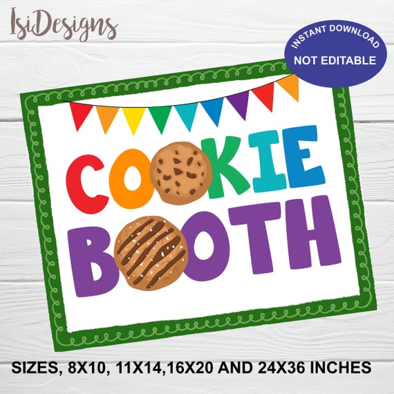 Girl Scout Cookie Booth Sign, Instant Download, Printable Cookie Booth ...