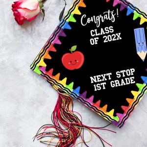 Kindergarten Editable Graduation Cap Topper, Printable Preschool ...