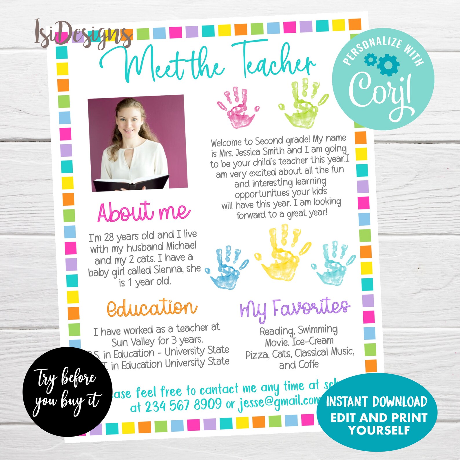 Editable School Newsletter, Meet the Teacher Template, Instant Download ...
