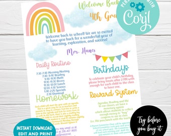 Meet the Teachers Flyer Multiple Teachers Welcome Letter - Etsy
