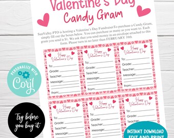 Valentine's Day Carnations Flower Fundraiser Flyer - Etsy
