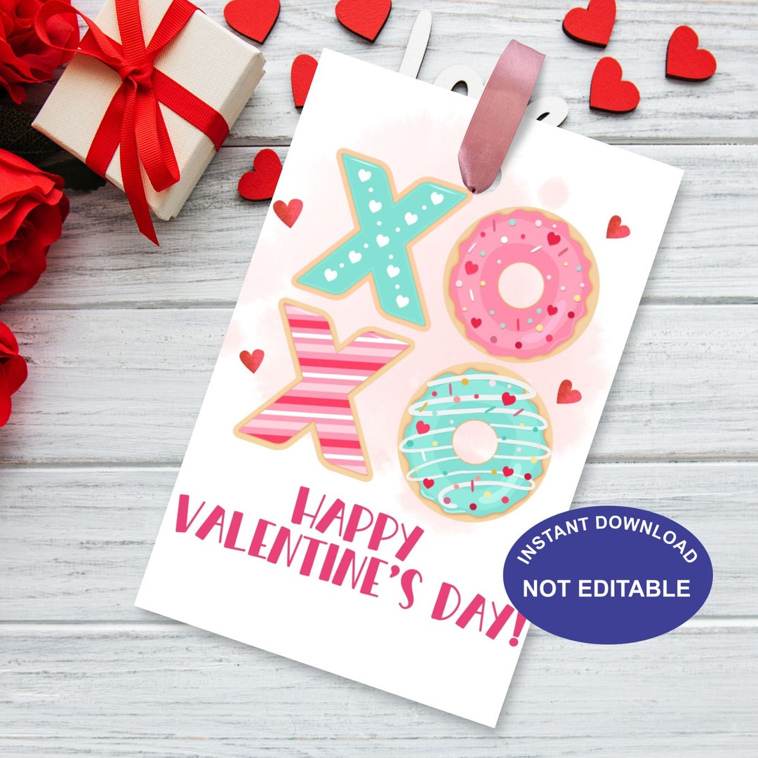 XOXO Valentine Gift Tag Printable | DIY Classroom Valentine's Day Tag ...