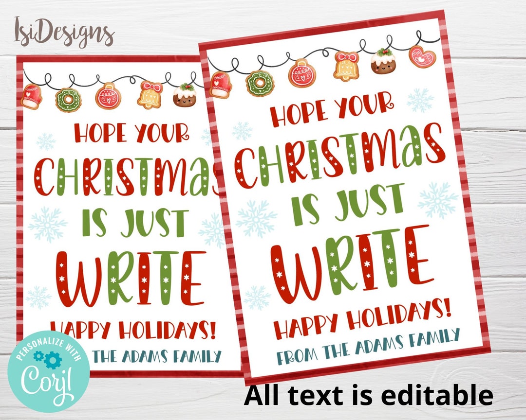 Editable Christmas Gift Tags, Teacher Classroom Pencil Holiday Tag ...