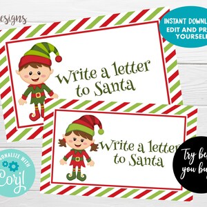 Elf Notes Printable, Instant Download, Christmas Activity Cards ...
