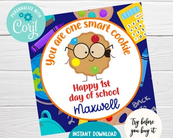 Back to School One Smart Cookie Wrappers-back to School-mini - Etsy
