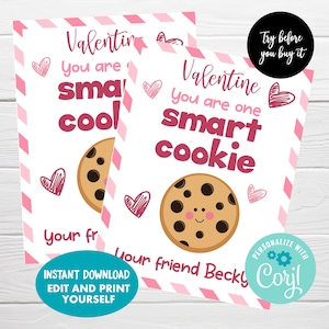 Editable Valentine's Card Instant Download Printable - Etsy