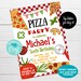 Pizza Party Birthday Invitation, Editable End of School Pizza Party ...