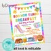 Editable Boo Hoo Breakfast Social Flyer, PTA PTO, Back to School ...