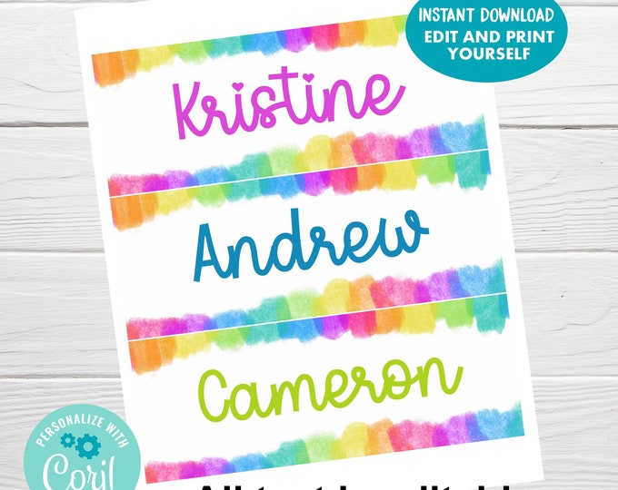 Classroom Desk Tags | Editable Student Name Tags | Alphabet Desk Tags ...