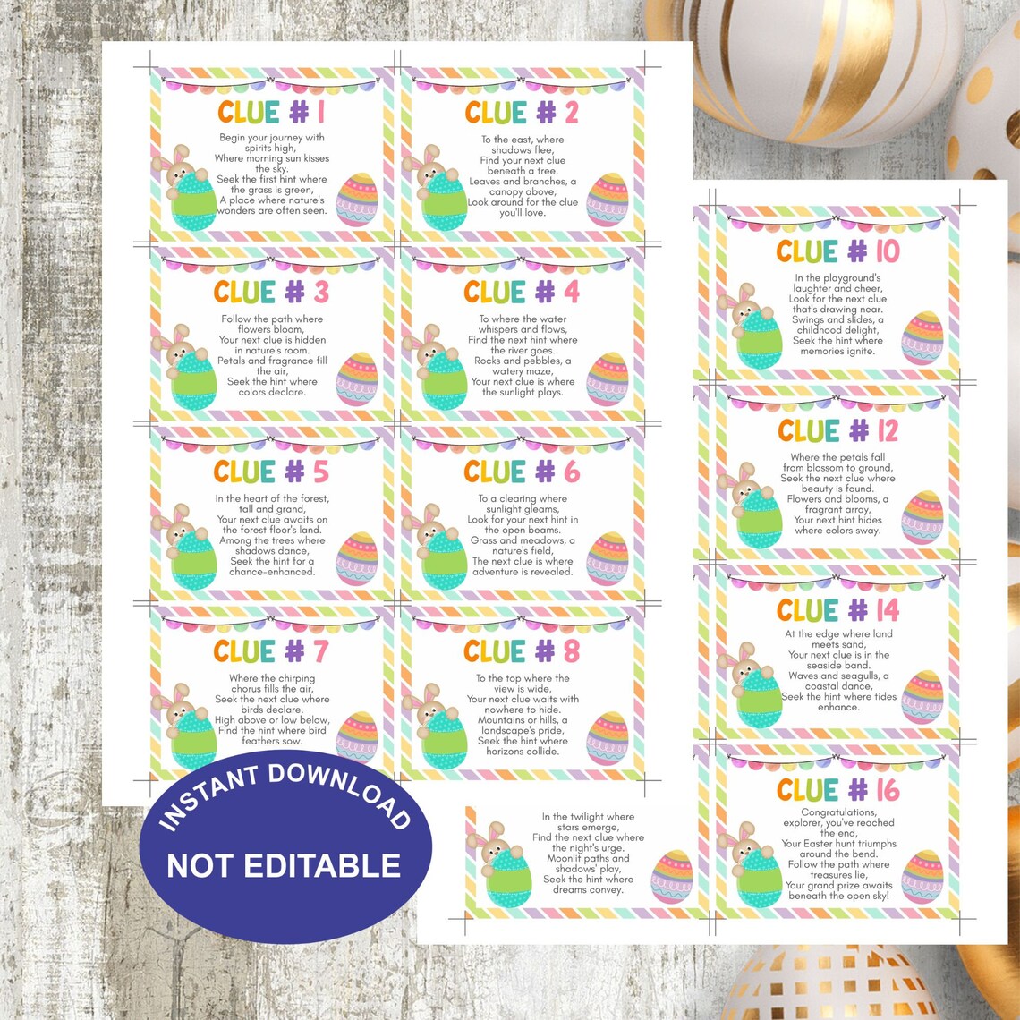 Easter Scavenger Hunt Game, Outdoor Scavenger Hunt, Easter Activity for ...